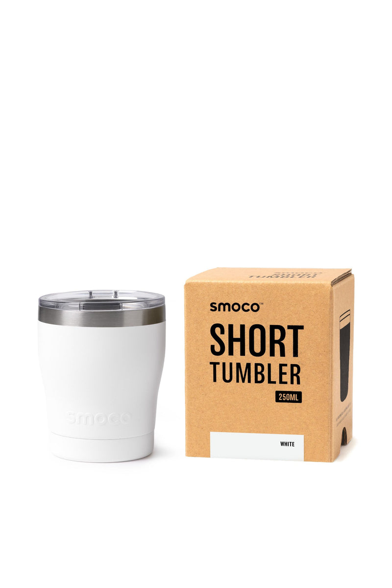 Smoco | Short Tumbler 2.0 | White | Crisp Home + Wear