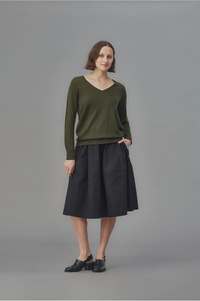 Standard Issue | Merino V Neck Slouchy Jumper | Smudge | Crisp Home + Wear