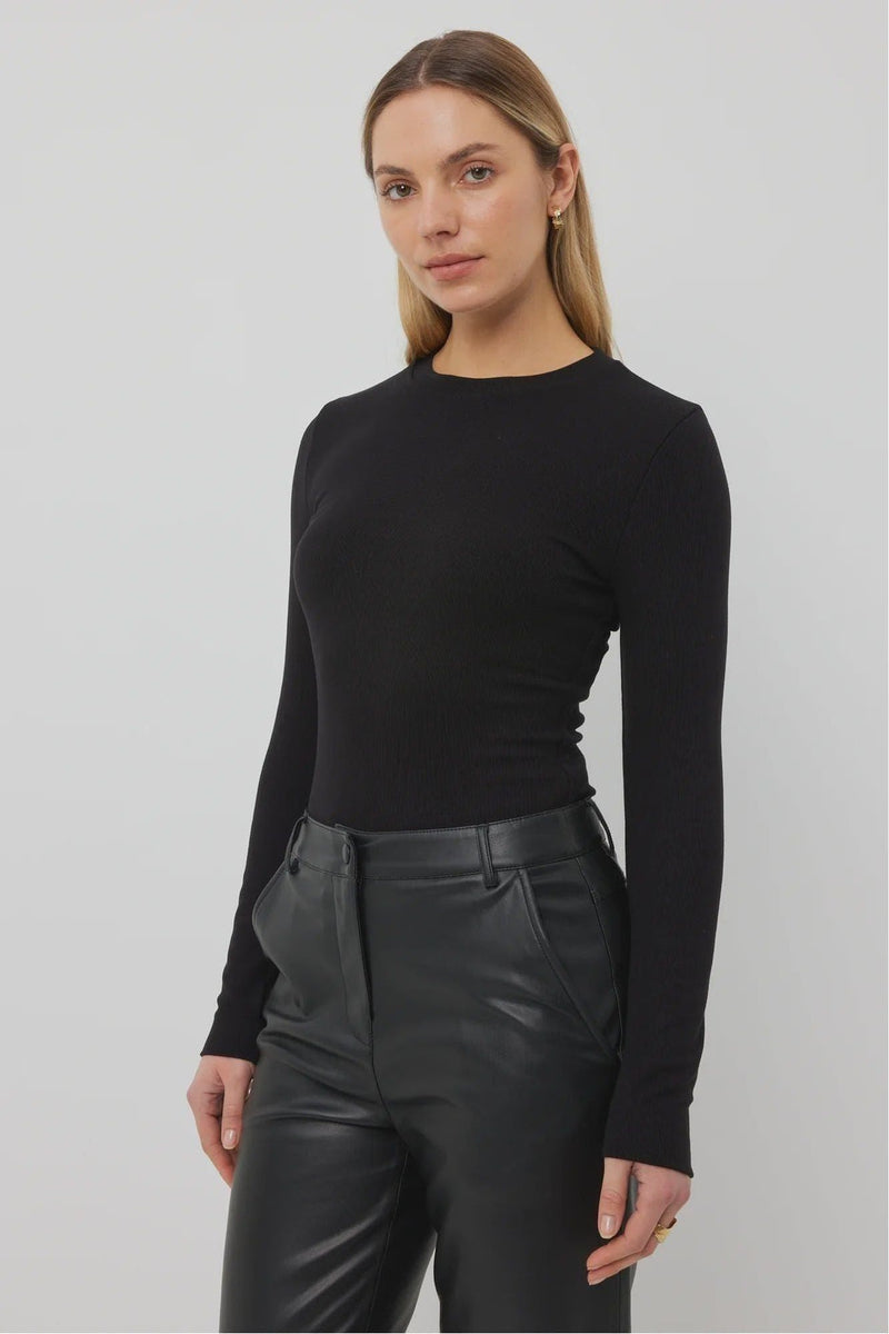 Tuesday Label | Jersey Top | Black Rib | Crisp Home + Wear
