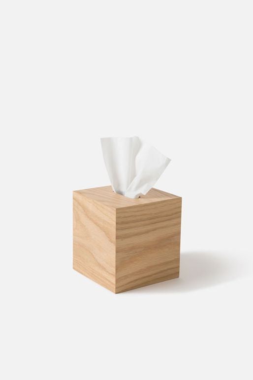 Oku Small Tissue Box | Oak – Crisp Home + Wear