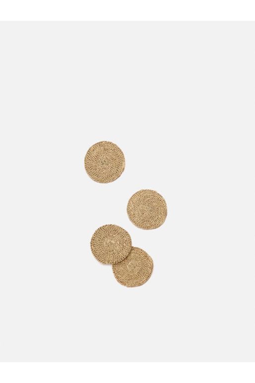 Natural Woven Coaster Set – Crisp Home + Wear